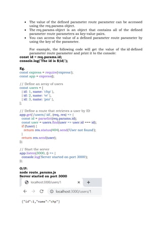 express of full stack web development notes | PDF