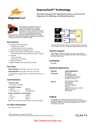 Express Card | PDF | Computer Peripherals | Computing