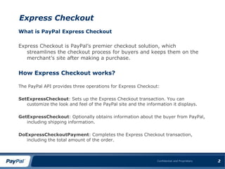 Express checkout ecs & ecm | PPTX
