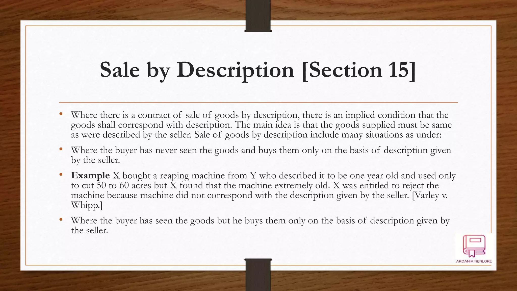 Express conditions and warranty | PPTX