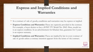 Express conditions and warranty | PPTX