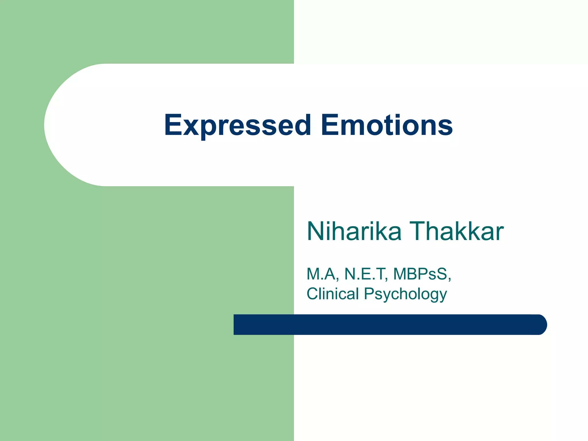 Expressed emotions | PPT