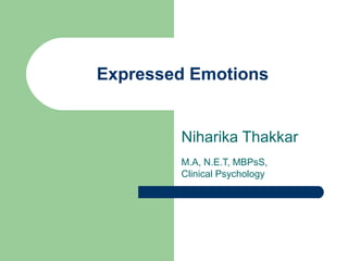 Expressed emotions | PPT