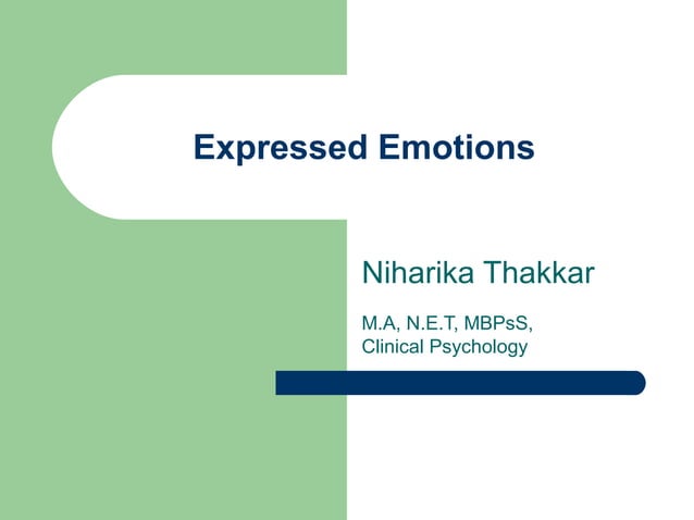 Expressed emotions | PPT