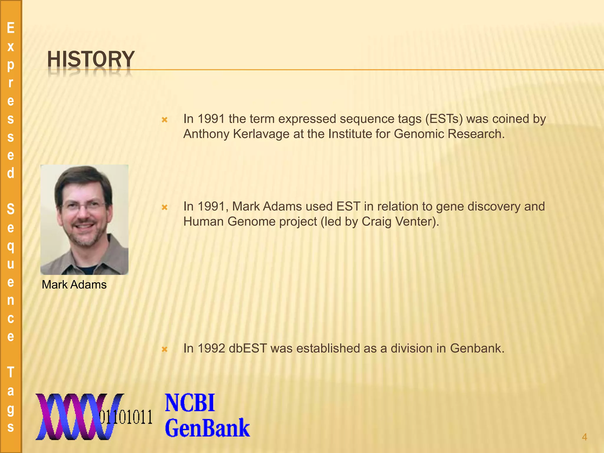 Expressed sequence tag (EST), molecular marker | PPTX