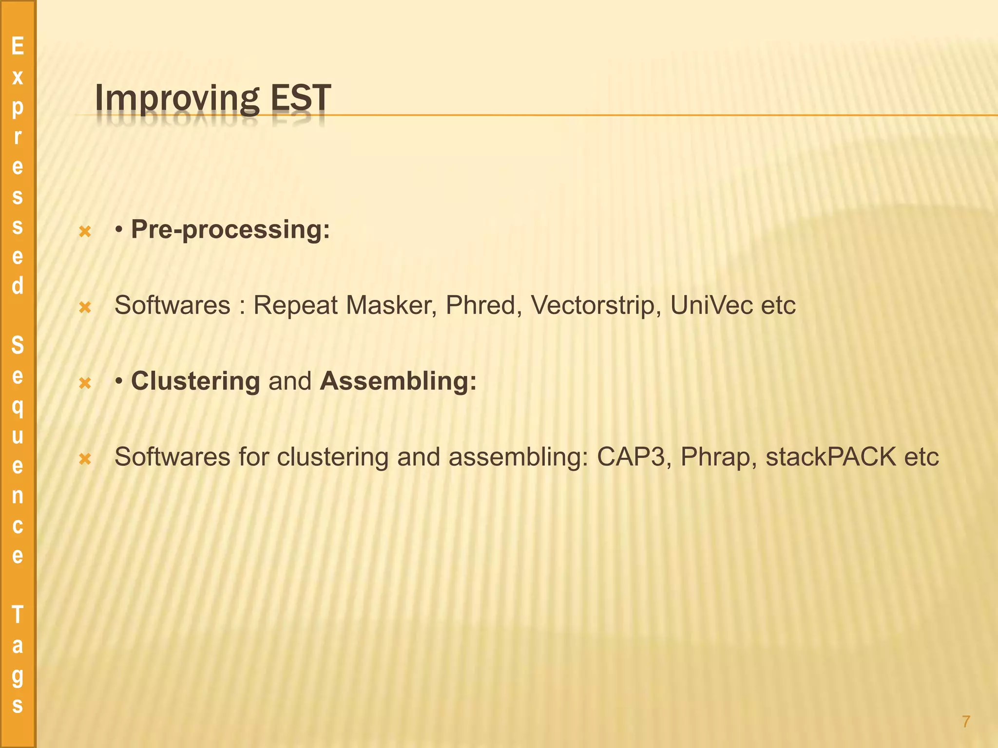 Expressed sequence tag (EST), molecular marker | PPTX