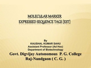 Expressed sequence tag (EST), molecular marker | PPTX