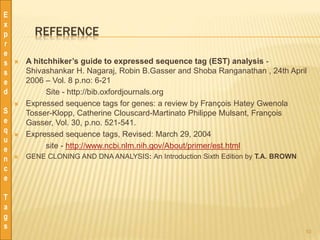 Expressed sequence tag (EST), molecular marker | PPTX