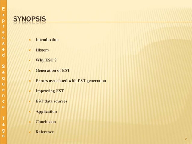 Expressed sequence tag (EST), molecular marker | PPT Expressed sequence tag (EST), molecular marker | PPT