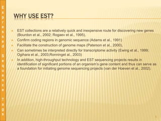 Expressed sequence tag (EST), molecular marker | PPTX