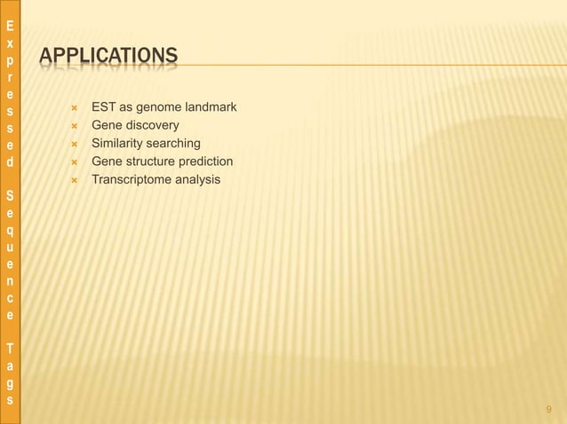 Expressed sequence tag (EST), molecular marker | PPTX