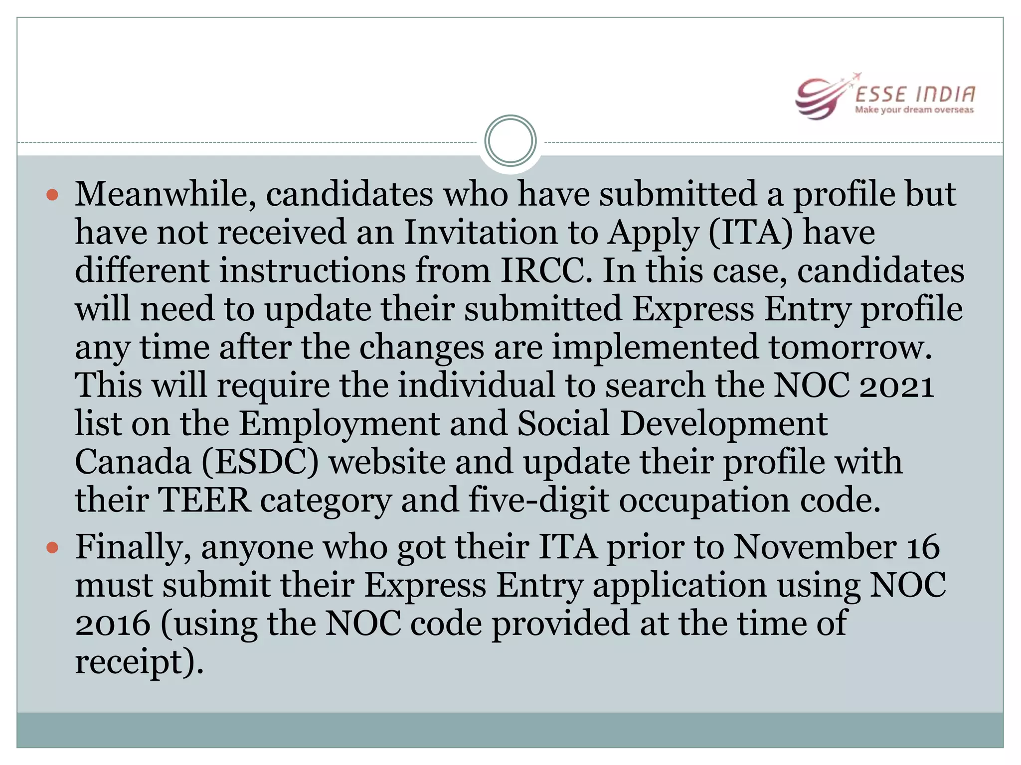 Express Entry candidates will be impacted by NOC.pptx