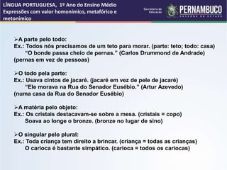 Expressões com valor homonímico, metafórico e metonímico..ppt