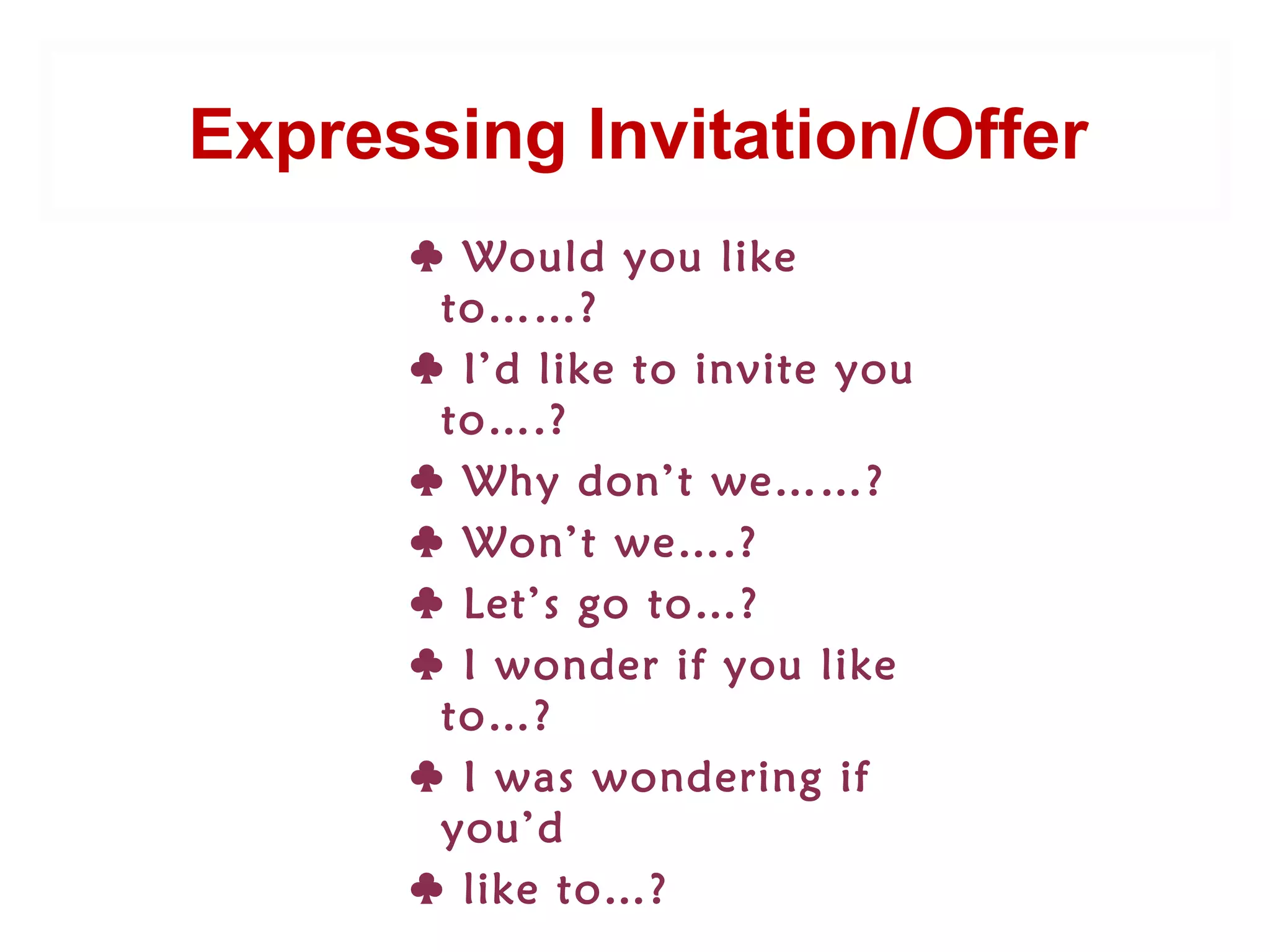 Expressing Invitation and Offer | PPT
