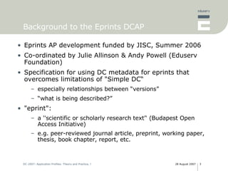 Expressing the Scholarly Works DCAP using the DSP Wiki Syntax | PPT