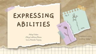 Expressing abilities | PPTX