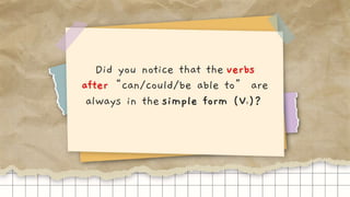 Expressing abilities | PPTX