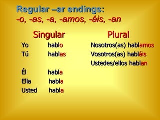 Expressing actions ar verbs | PPT