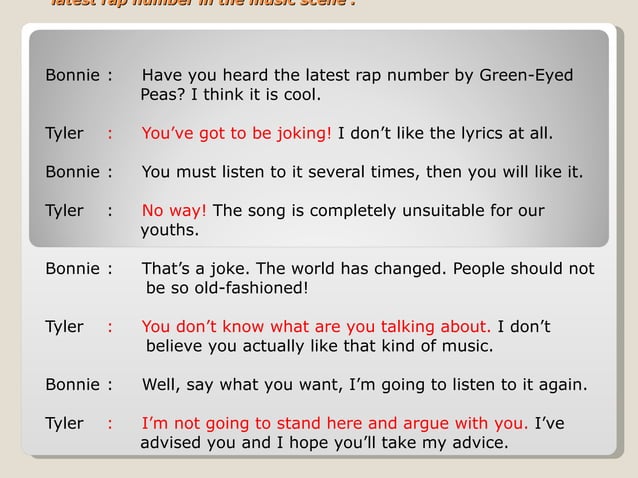 Expressing agreement and disagreement | PPT