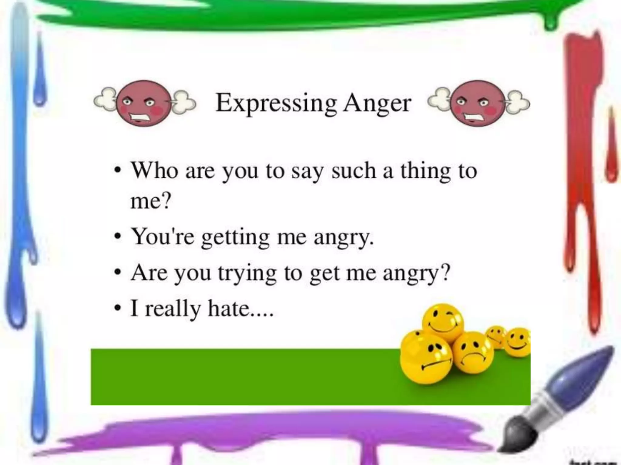 Expressing anger | PPTX