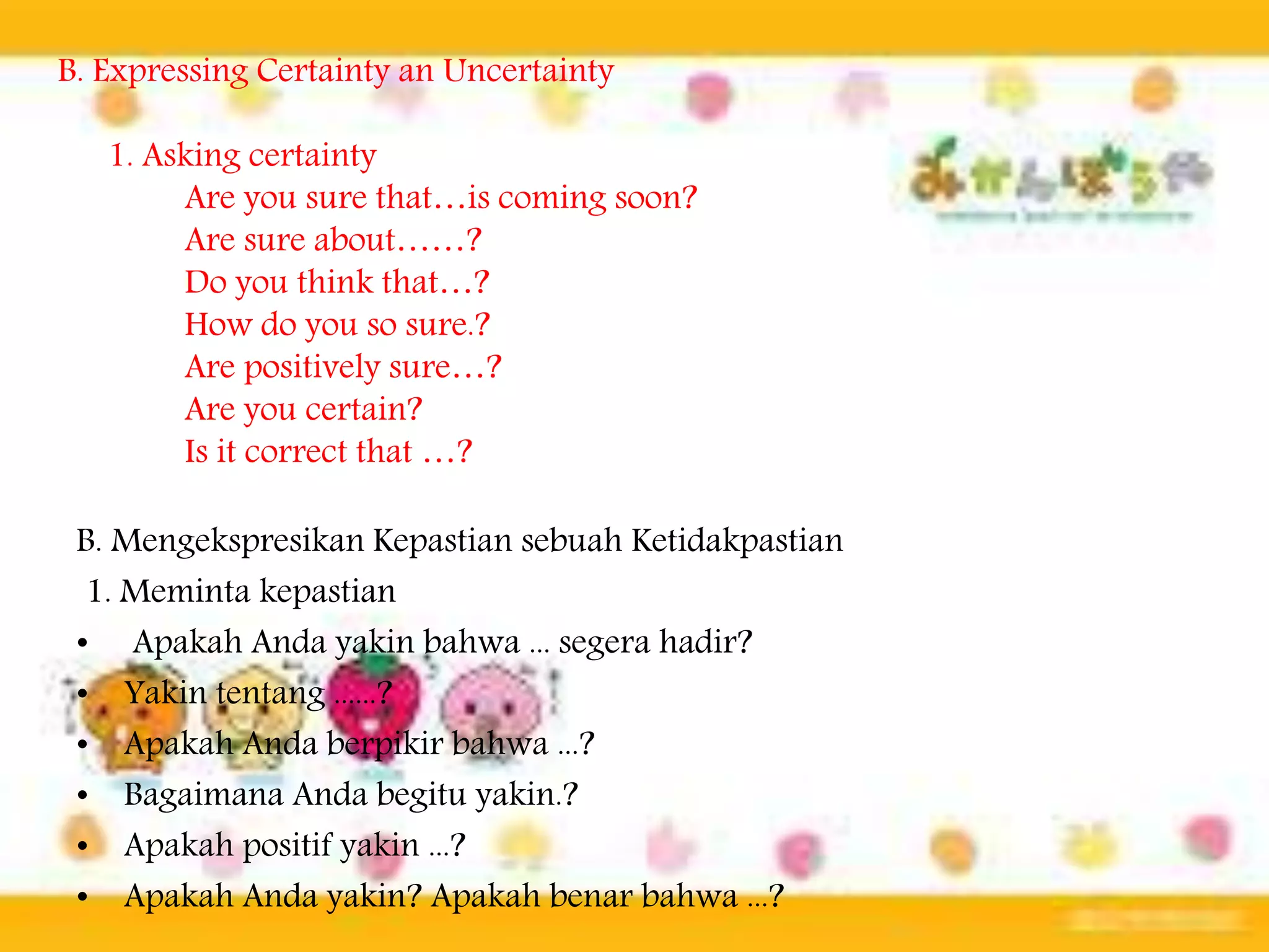 Expressing certainty uncertainty | PPTX