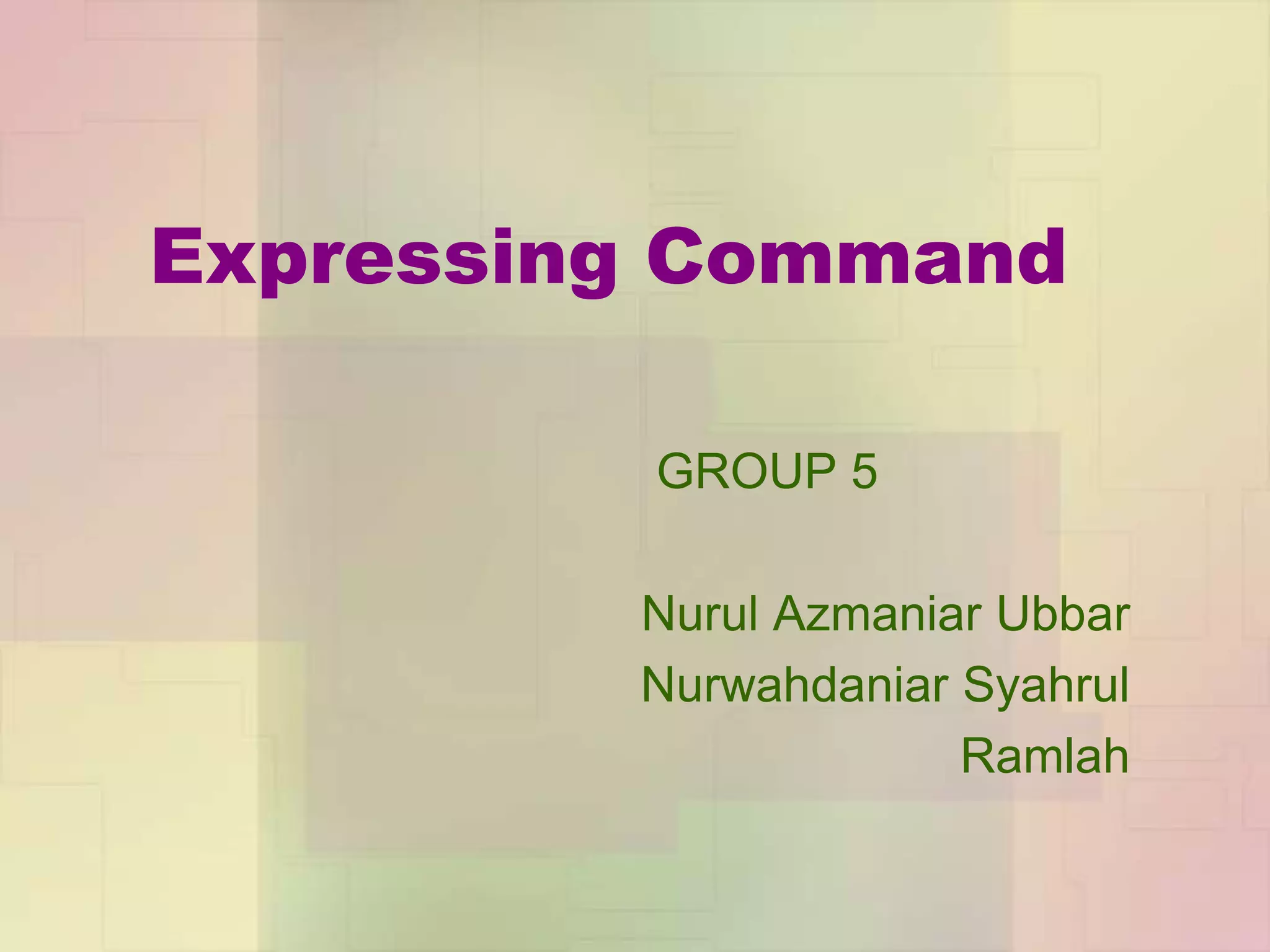 ppt Expressing command | PPT