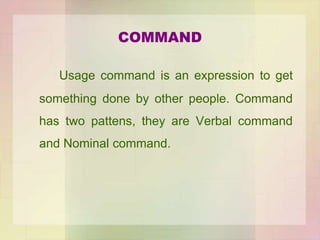 ppt Expressing command | PPT