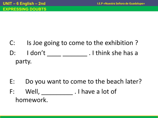 Expressing doubts | PPT