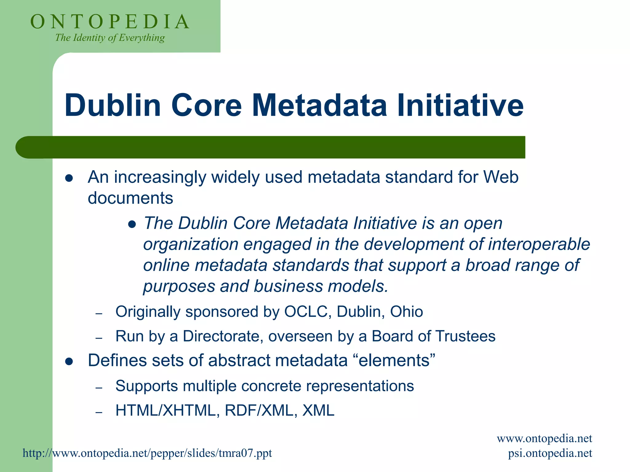 Expressing Dublin Core Metadata.ppt