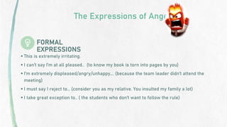 Expressing embarrassement and anger | PPTX