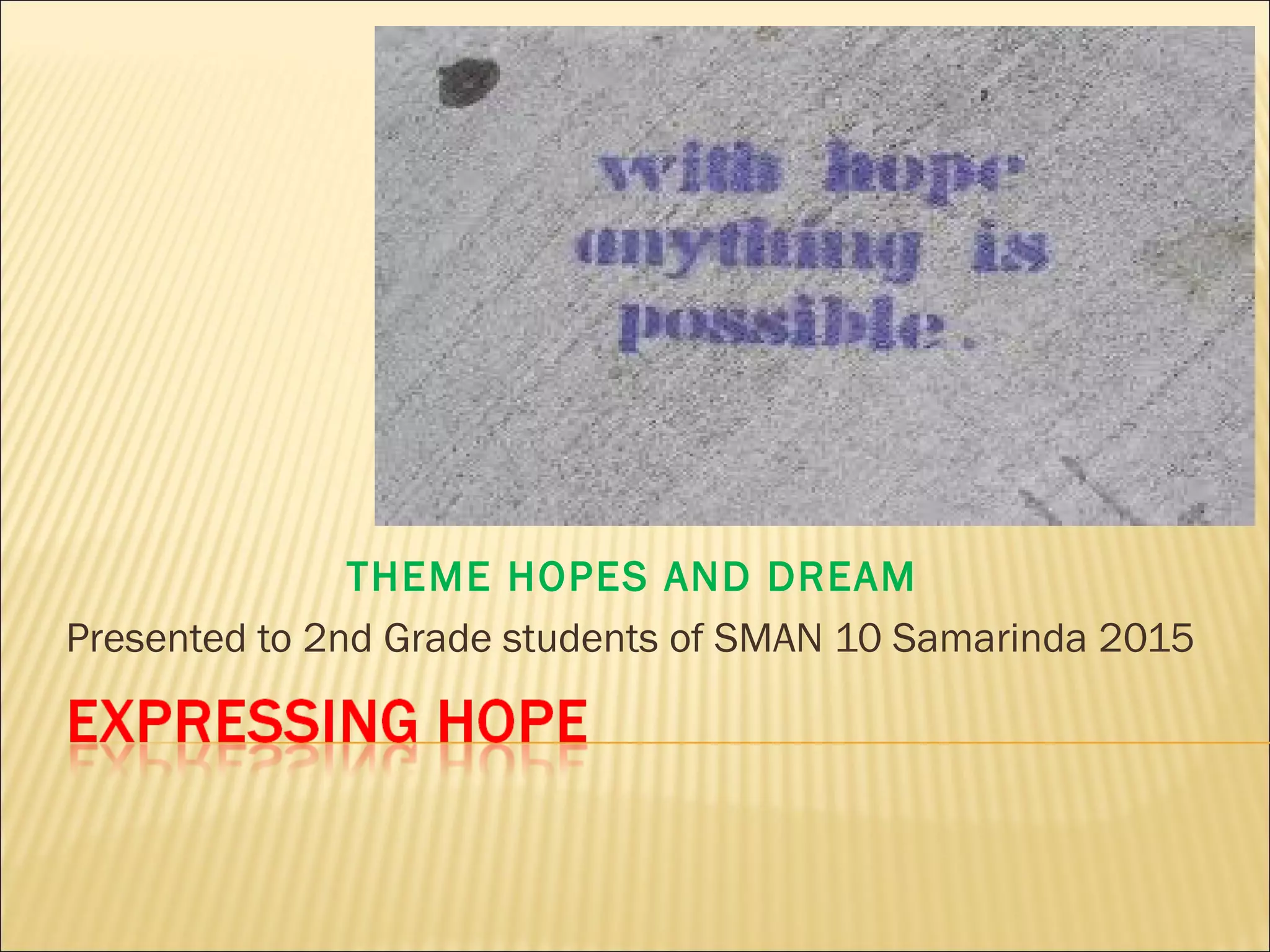 Expressing hope | PPT