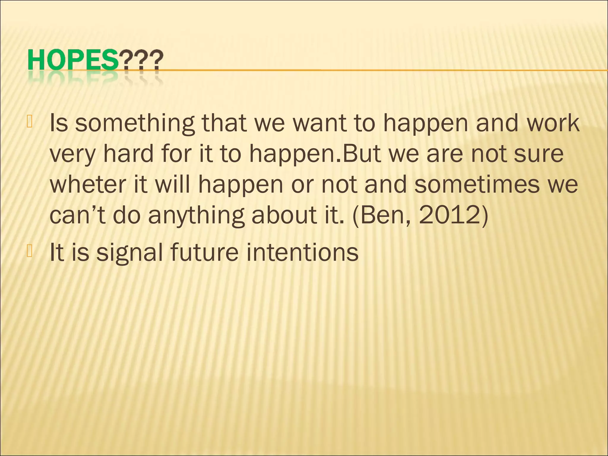 Expressing hope | PPT