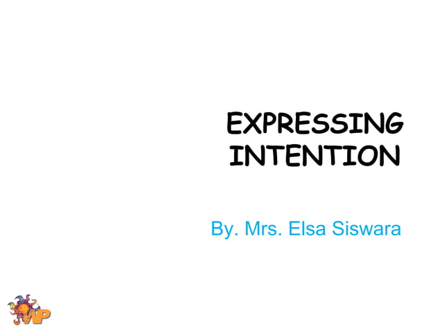 Expressing intention | PPT