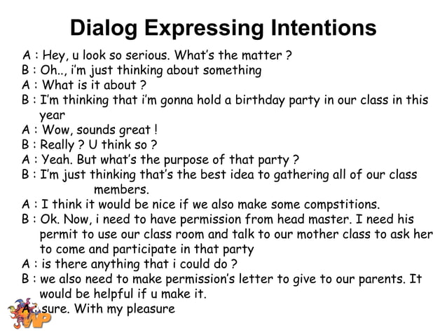 Expressing intention | PPT