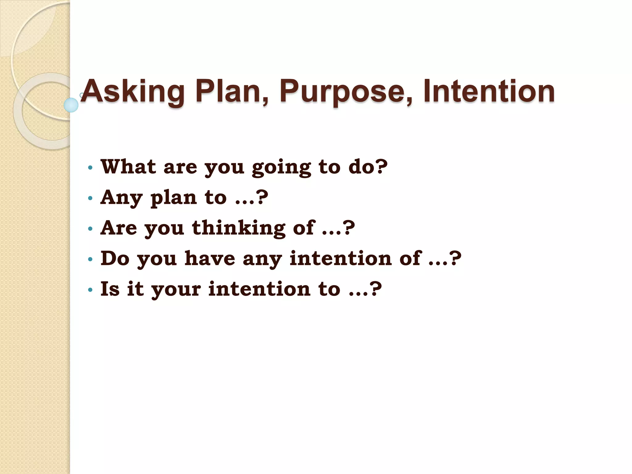 Expressing intention | PPTX