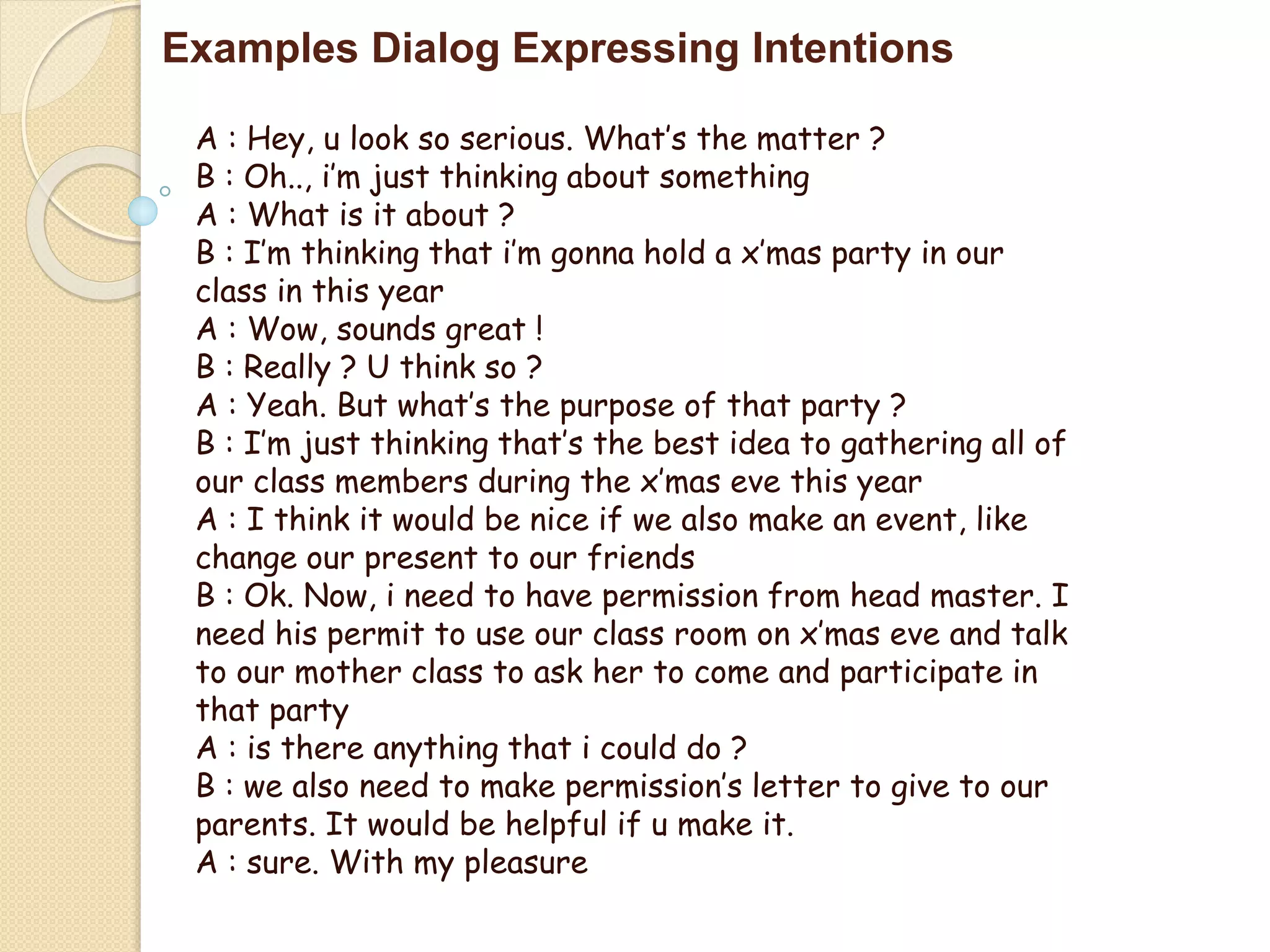 Expressing intention | PPTX