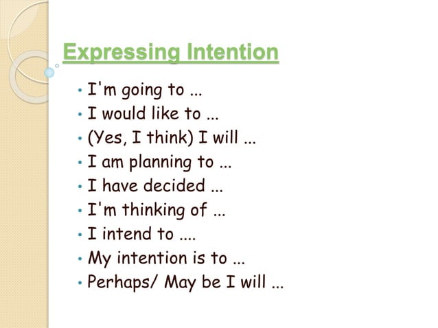 Expressing intention | PPTX