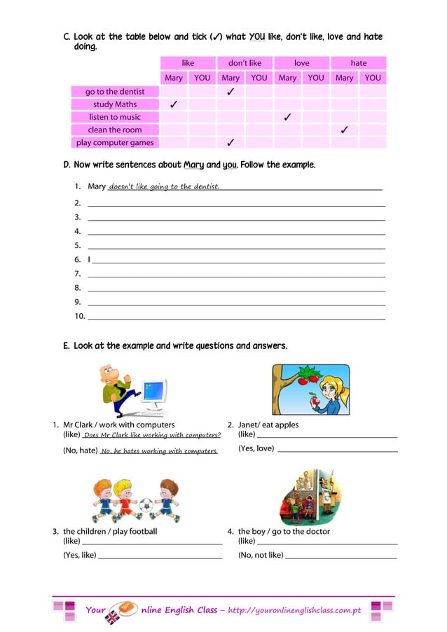 Expressing likes and dislikes | PDF