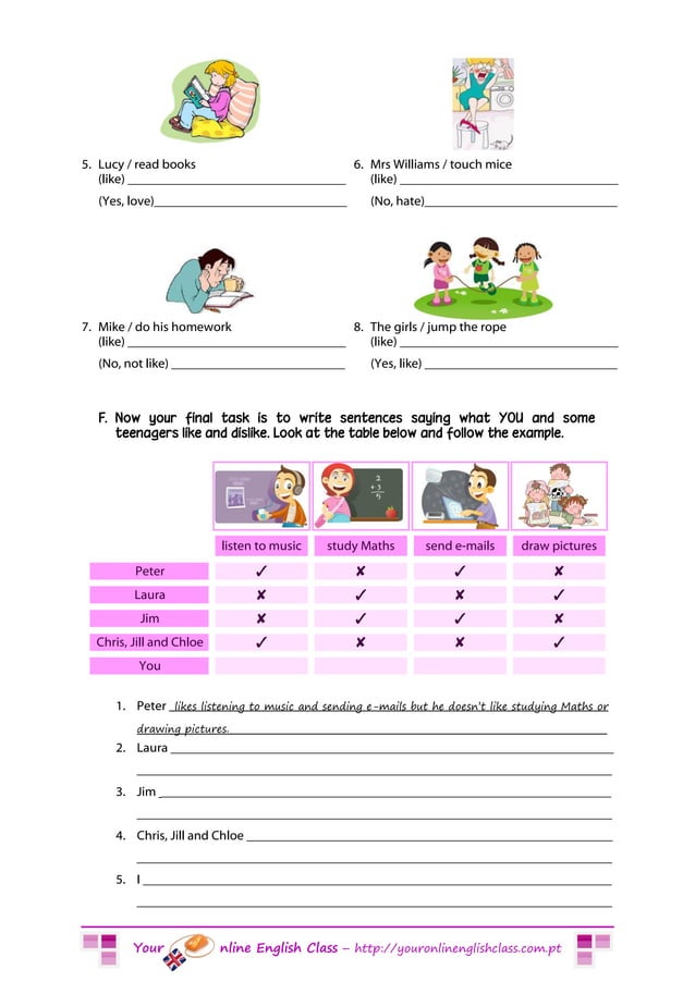 Expressing likes and dislikes | PDF