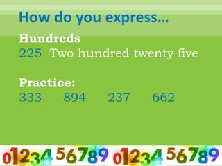Expressing numbers | PPTX