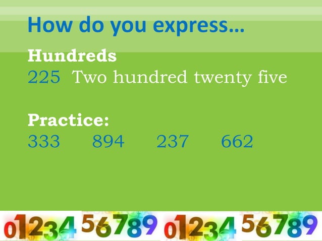 Expressing numbers | PPT