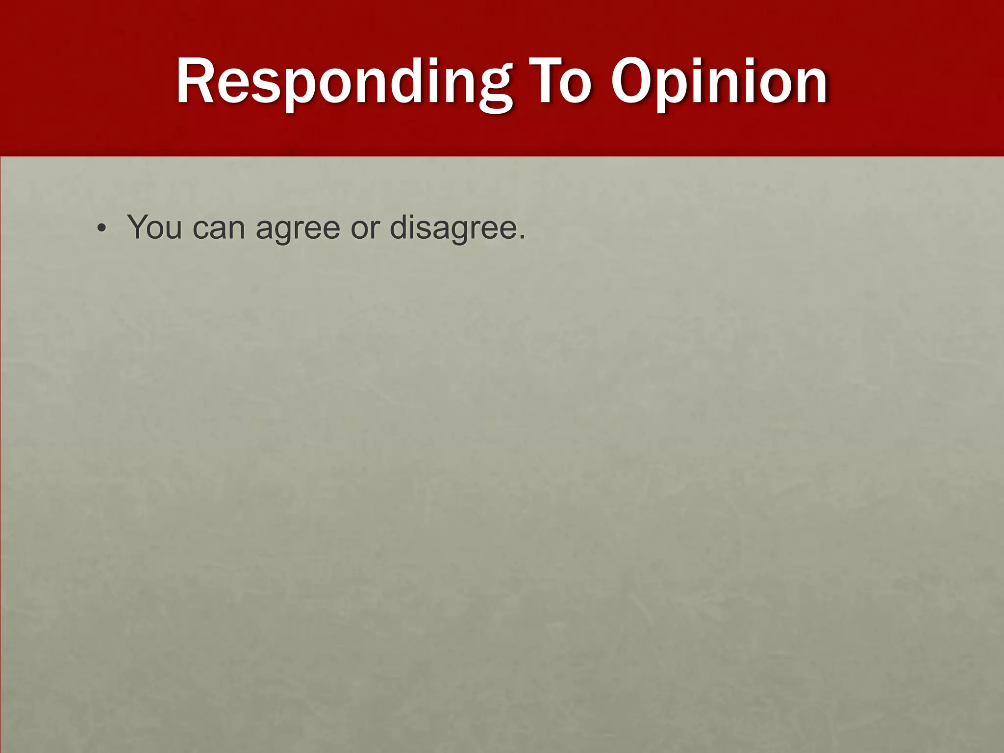 Expressing opinion | PPTX