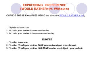 PREFERENCE (I PREFER/ I WOULD RATHER) | PPT