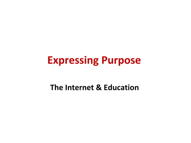 Expressing Purpose | PPT