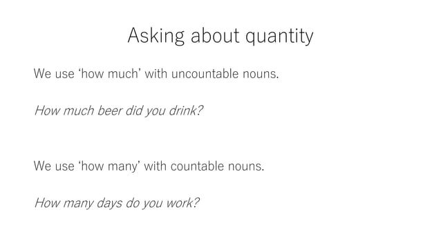 Expressing quantity | PPT