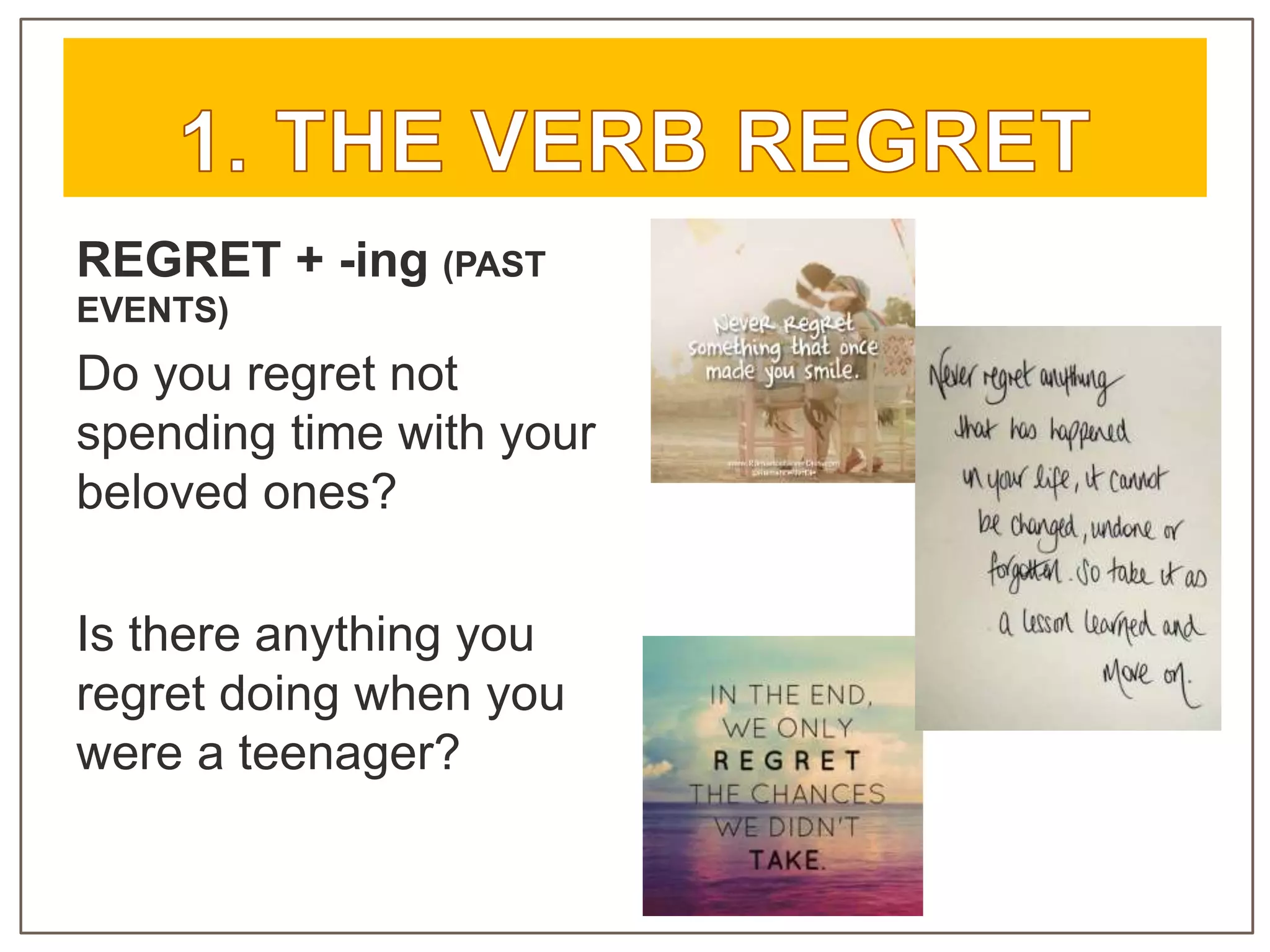 Expressing regrets | PPTX