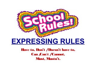 Expressing rules. | PPT