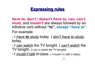 Expressing rules. | PPT