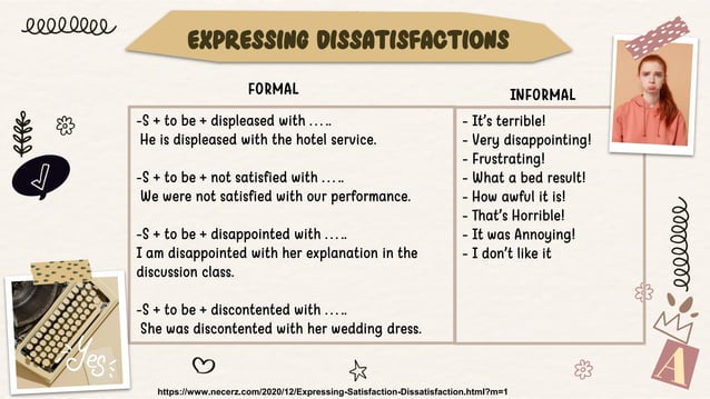 Expressing satisfaction and dissatisfaction | PDF