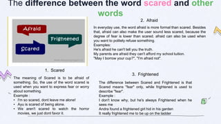 EXPRESSING SCARED | PPTX